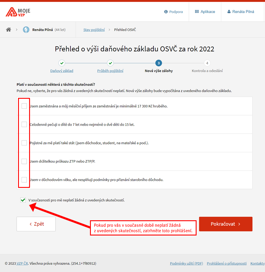 Přehled OSVČ lze jednoduše podat on-line prostřednictvím aplikace Moje VZP - VZP ČR
